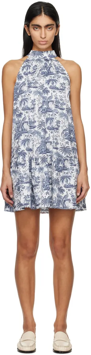 Staud Marlowe Printed Minidress