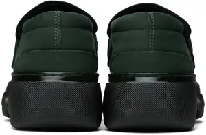 Burberry Green Nubuck Creeper Clamp Loafers