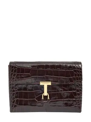 TOM FORD TOM FORD Monarch Embossed Shoulder Bag - Espresso