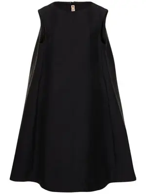 Marni Cotton Poplin Flared Midi Dress - Black
