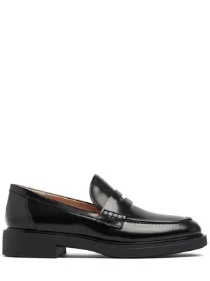 GIANVITO ROSSI 20mm Harris Leather Penny Loafers - Black