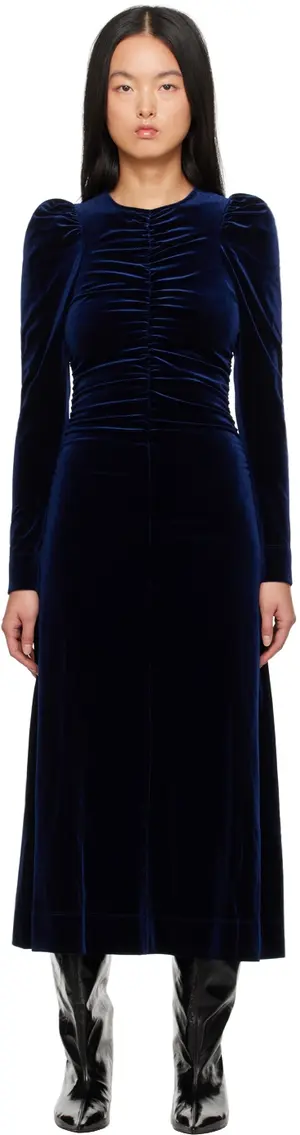 GANNI Gathered Maxi Dress