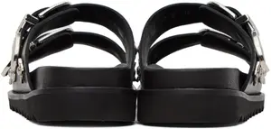Toga Black Buckle Sandals