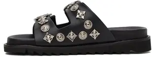 Toga Black Buckle Sandals