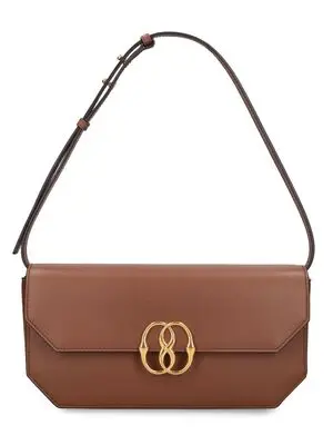 Bally BALLY Large Emblem Folio Leather Shoulder Bag - Cuero