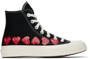 Play Comme Des Garcon Black Converse Edition Chuck 70 Multi Heart Sneakers