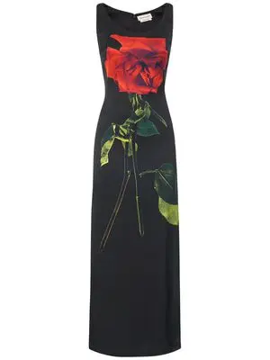 Alexander McQueen Double Satin Dress - Black