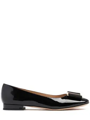 TOM FORD TOM FORD 10mm Patent Leather Ballerina Flats - Black
