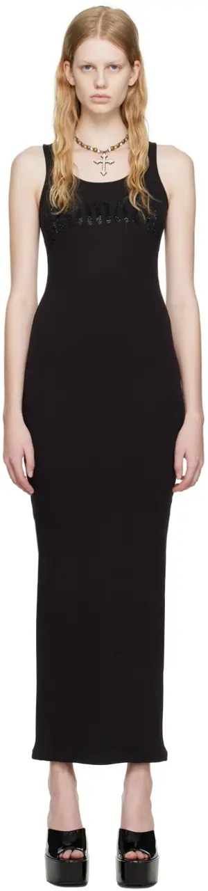 Blumarine Crystal-cut Maxi Dress