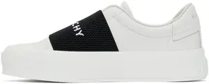 Givenchy White & Black City Court Slip-on Sneaker