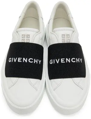 Givenchy White & Black City Court Slip-on Sneaker
