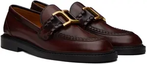 Chloé Burgundy Marcie Loafers