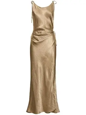 Acne Studios ACNE STUDIOS Dayla Satin Midi Dress - Green