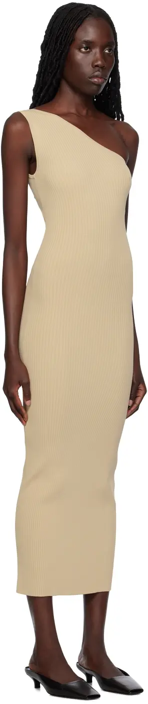 TOTEME Beige Single-shoulder Maxi Dress