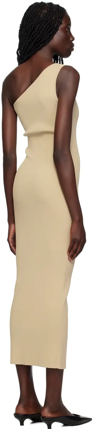 TOTEME Beige Single-shoulder Maxi Dress