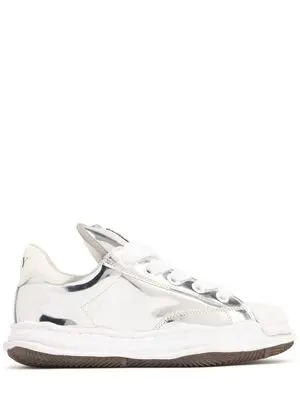 Mihara Yasuhiro Blakey Leather Low Top Sneakers - Silver