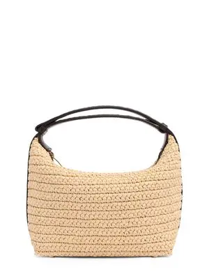 Bottega Veneta Mini Wallace Crochet Viscose Top Handle - Natural,fondant