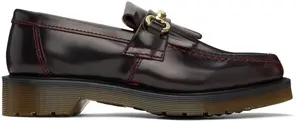 Dr. Martens Burgundy Adrian Snaffle Smooth Leather Kiltie Loafers