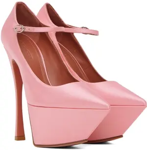 Amina Muaddi Pink Yigit Pumps