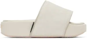 Y3 Off-white Suede Platform Slides