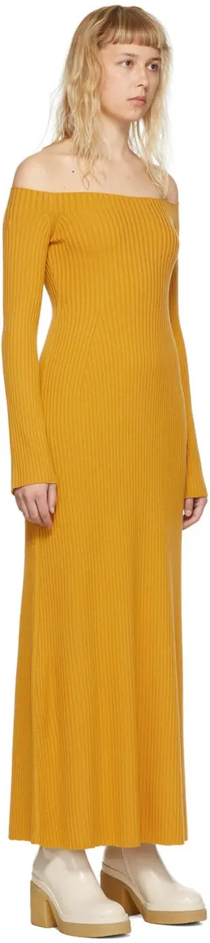 Chloé Yellow Wool Maxi Dress