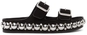 Alaïa Black Bombe Flat Sandals
