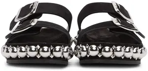 Alaïa Black Bombe Flat Sandals
