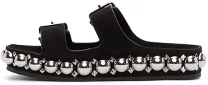Alaïa Black Bombe Flat Sandals
