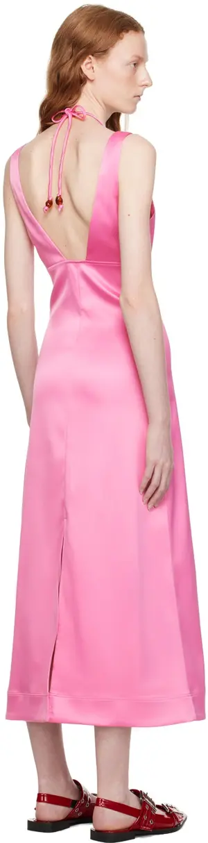 GANNI Halter Midi Dress