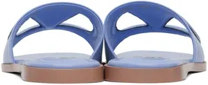 Valentino Garavani Blue Vlogo Cutout Slides