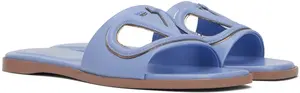 Valentino Garavani Blue Vlogo Cutout Slides
