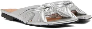 GANNI Silver Soft Knot Mules