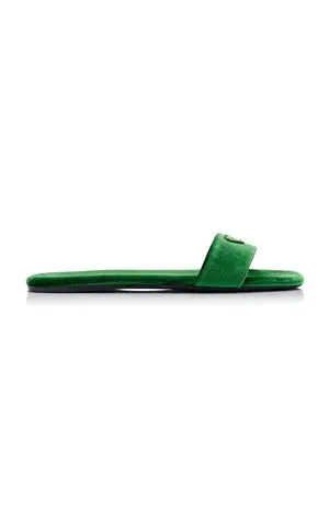 PRADA Velvet Slide Sandals