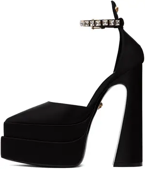 Versace Black Aevitas Pointy Platform Heels