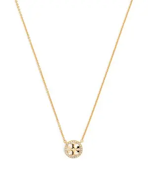 Tory Burch Miller Pavé Pendant Necklace Gold