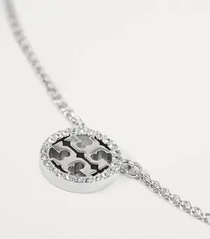 Tory Burch Miller Pavé Pendant Necklace - Silver