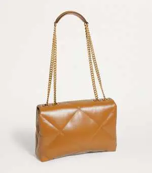 Tory Burch Leather Kira Shoulder Bag - Brown