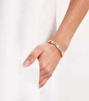 Tory Burch Double T Monogram Hinge Bangle