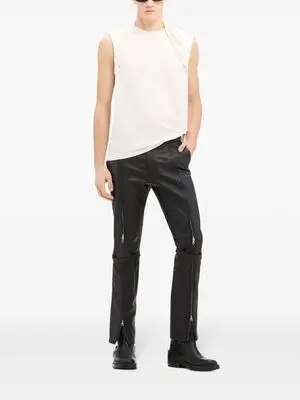 COURREGES Draped Cotton Tank Top - White