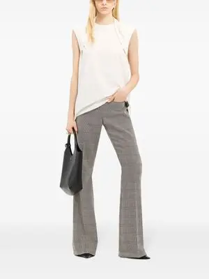 COURREGES Draped Cotton Tank Top - White