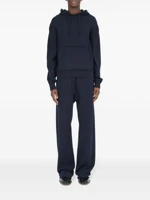 MAISON MARGIELA Knitted Hoodie With Pouch Pocket - Blue