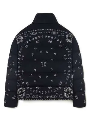 Alanui Bandana Jacquard Puffer Jacket - Blue