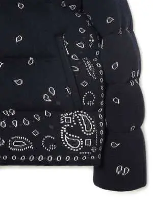 Alanui Bandana Jacquard Puffer Jacket - Blue