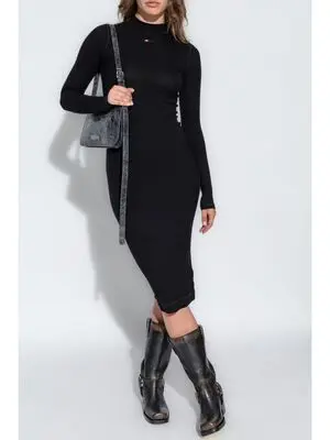 DIESEL® D-mokky-ls-microdiv Midi Dress
