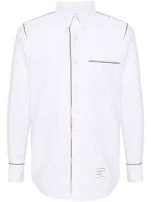 Thom Browne Rwb-trim Cotton Shirt