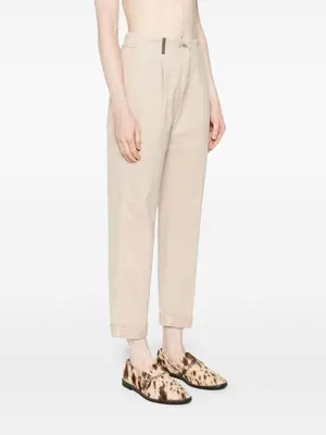 Peserico Cropped Tapered Trousers - Neutrals