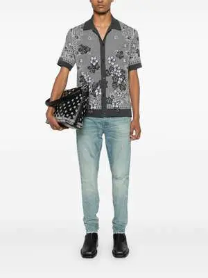 Amiri Floral-jacquard Knitted Shirt