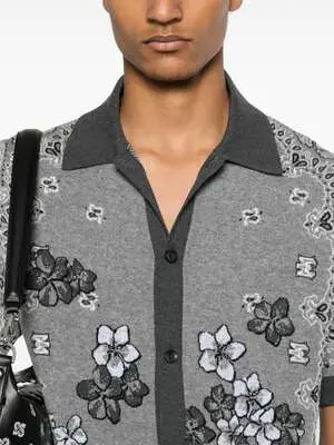 Amiri Floral-jacquard Knitted Shirt