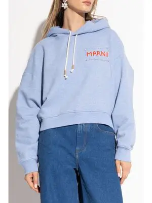 Marni Logo-appliqué Cotton Hoodie