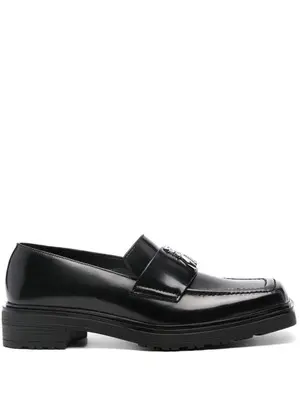 Patrizia Pepe Fly-plaque Leather Loafers